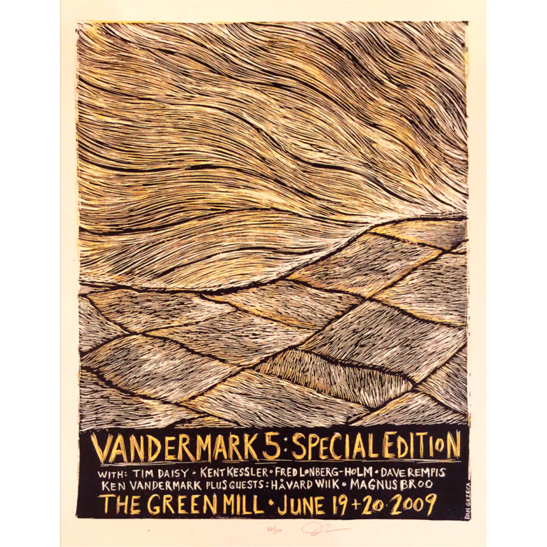 Vandermark 5 Silk-screened Concert Poster - Catalytic Sound
